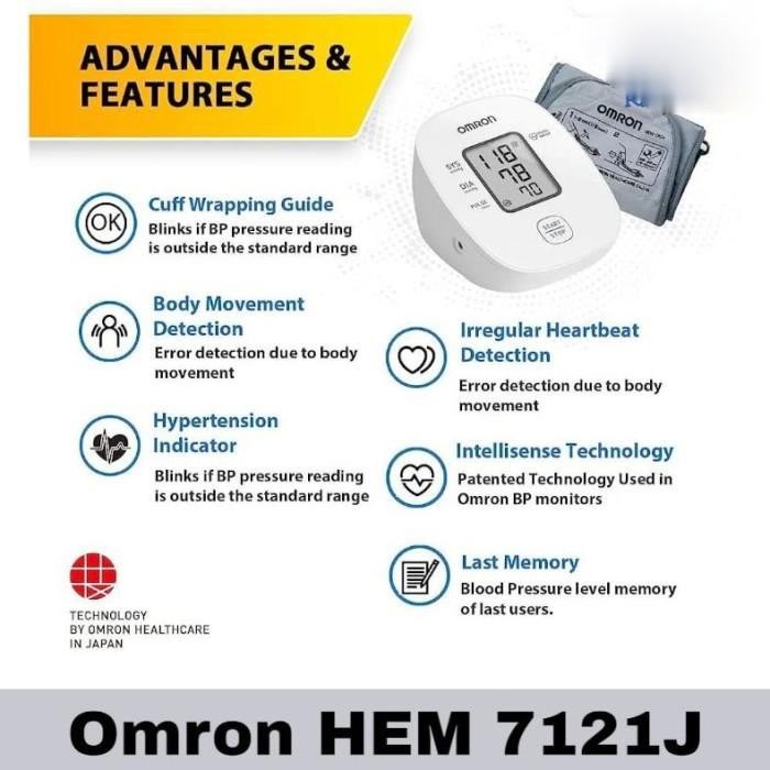 Tensimeter Digital Omron HEM 7121J | carelamson.id